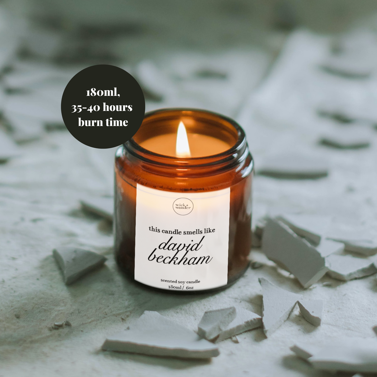 David Beckham Candle, Gift For Football Fans – wick + wonder
