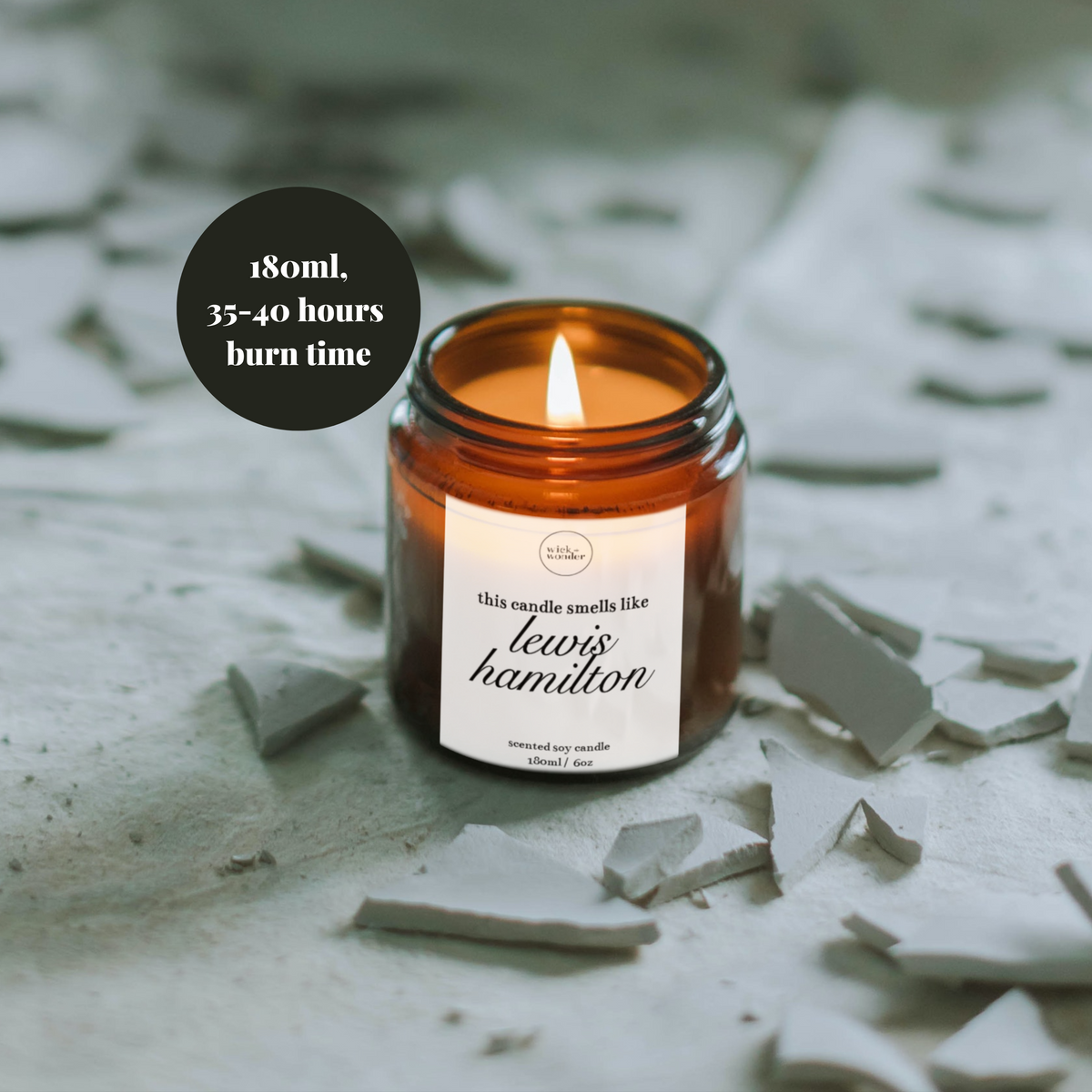 Smells Like Lewis Hamilton Candle, Formula One Gifts – wick + wonder