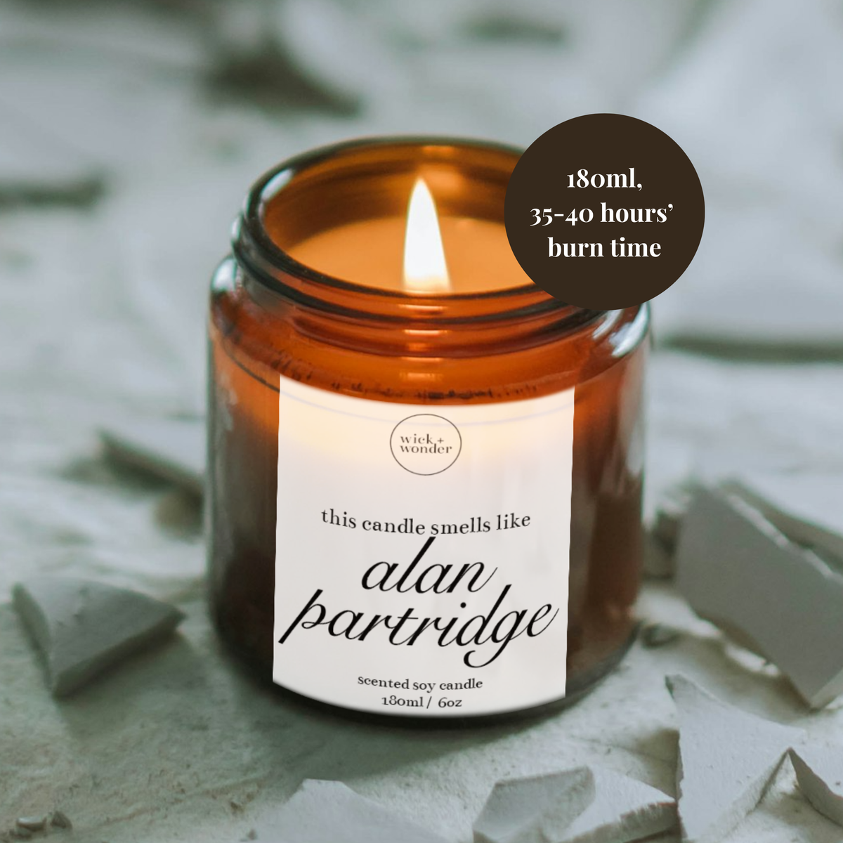 Alan Partridge Candle, Steeve Coogan Gifts – wick + wonder